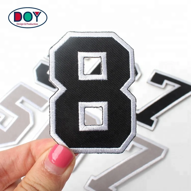 Custom Fabric Sports Accessories Football Club Embroidered Numbers ...