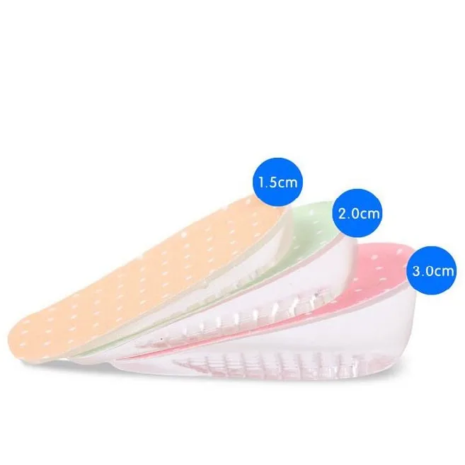 Silicone Gel Stealth Half Heel Height Increase Insoles Damping Buffer ...