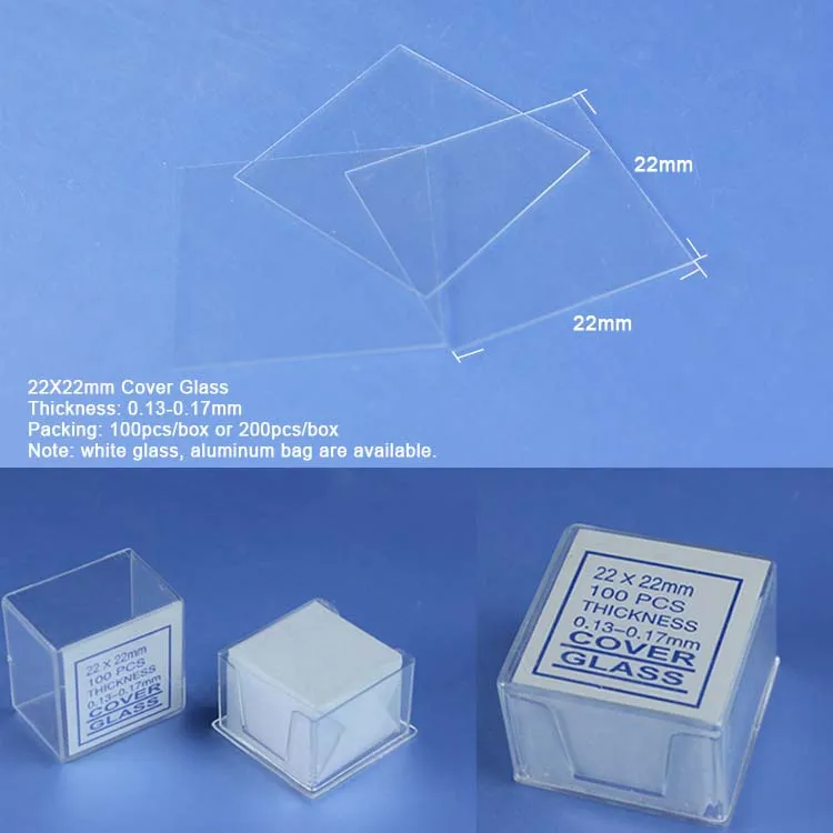 Lab Supplies Microscope Glass Cover Prepared Cover Slips Slide ...