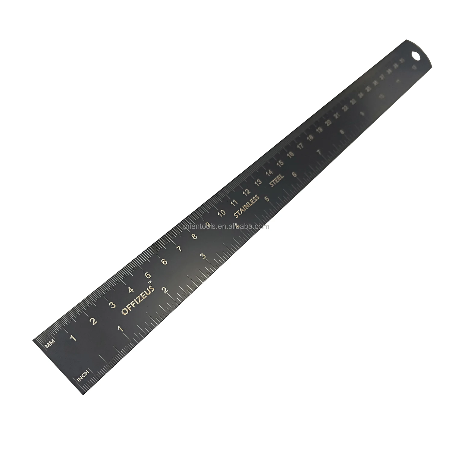 6 Inch & 12 Inch Black Stainless Steel Laser Scales Ruler