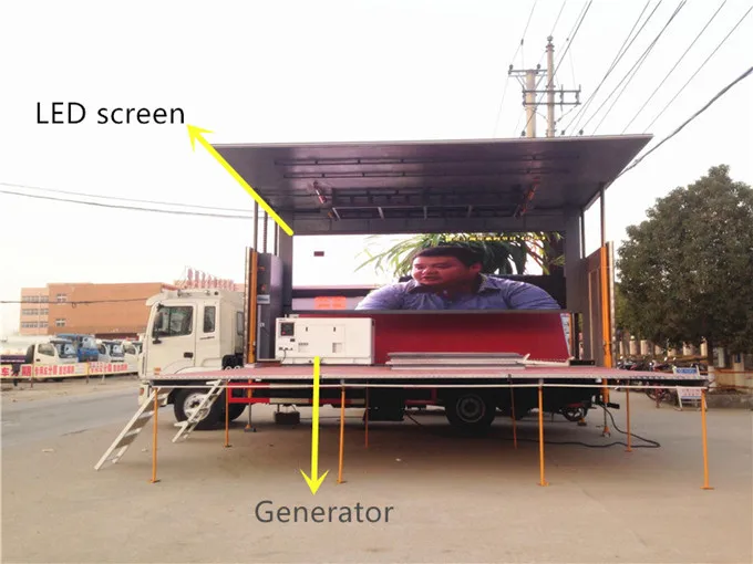 80m3 China JAC Mobile Hydraulic Stage Truck with LED Screen