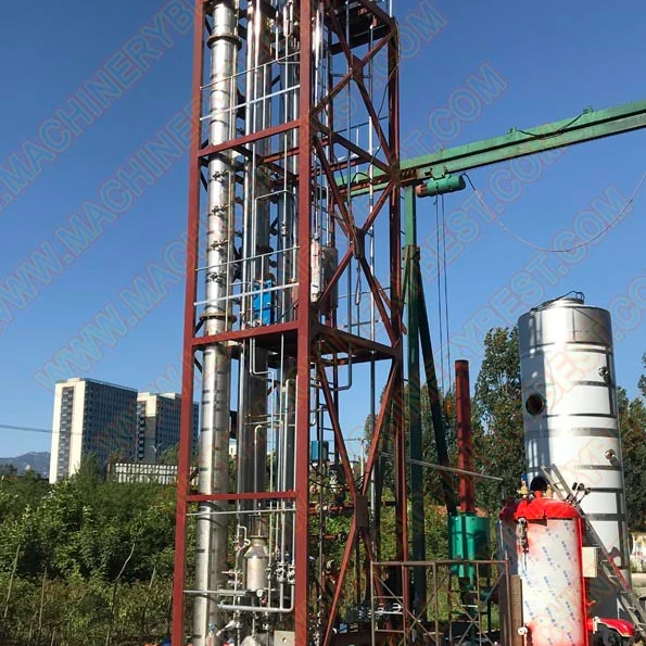 small capacity distillation column skid mini distillaiton system reflux ...