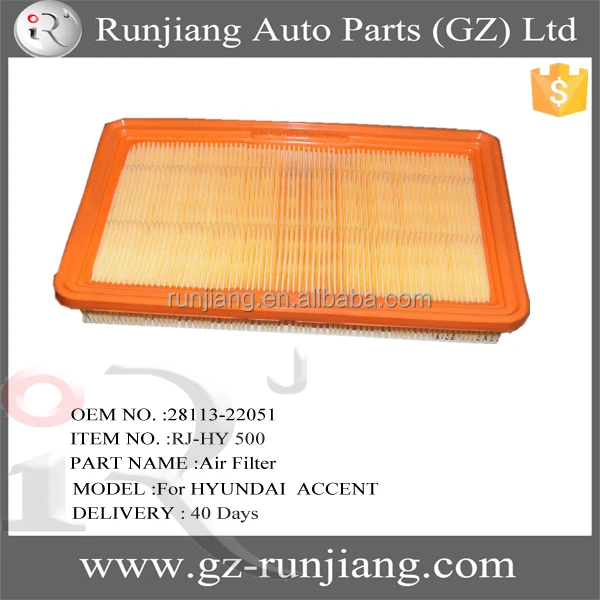 Car Air Filter 28113-22051 For Hyundais Accent - Buy Car Air Filter,Air ...