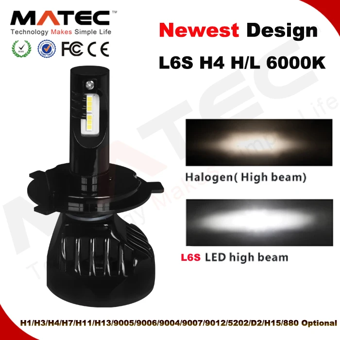 L6s 最佳光束模式 A336 Led 大灯 60 W H4 Led 头灯 6000lm 替换卤素灯泡 - Buy A336 Led 大灯 ...