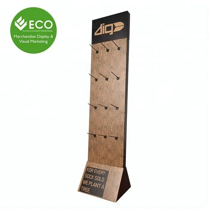 Market Retail Phone Accessories Paper Rack Pegboard Floor Display Socks ...