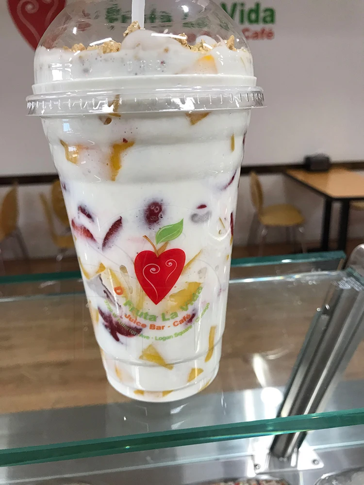 Custom Clear Logo Printed Milk Tea Plastic Drinks Cup Stickers