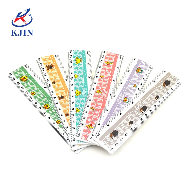 Factory Custom Print logo Plastic Rulers 15 20 30 cm Promotional ...