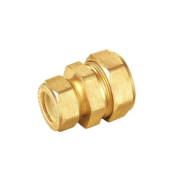 15mm Brass Compression Fittings Straight Reducing Coupling For Copper ...