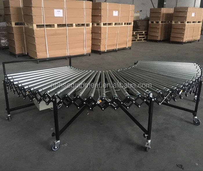 Hongsheng Powered Accordion Flexible Conveyor Roller System for Truck ...