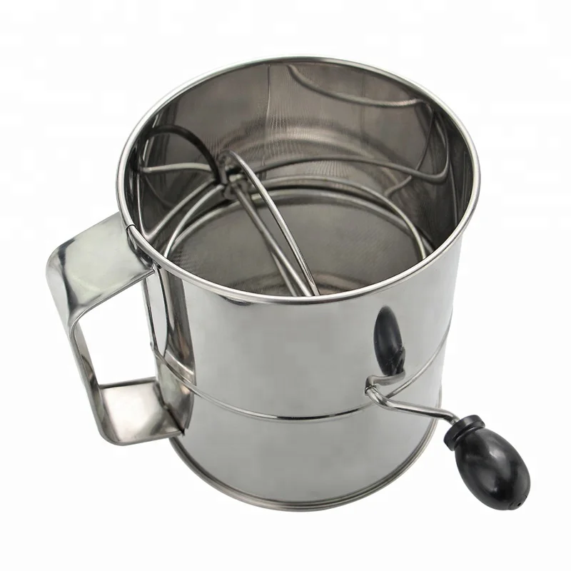 Factory Flour Sieve Sifter Stainless Steel Flour Sifter With Rotary ...