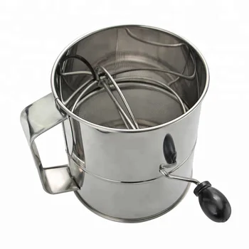 Factory Flour Sieve Sifter Stainless Steel Flour Sifter With Rotary ...