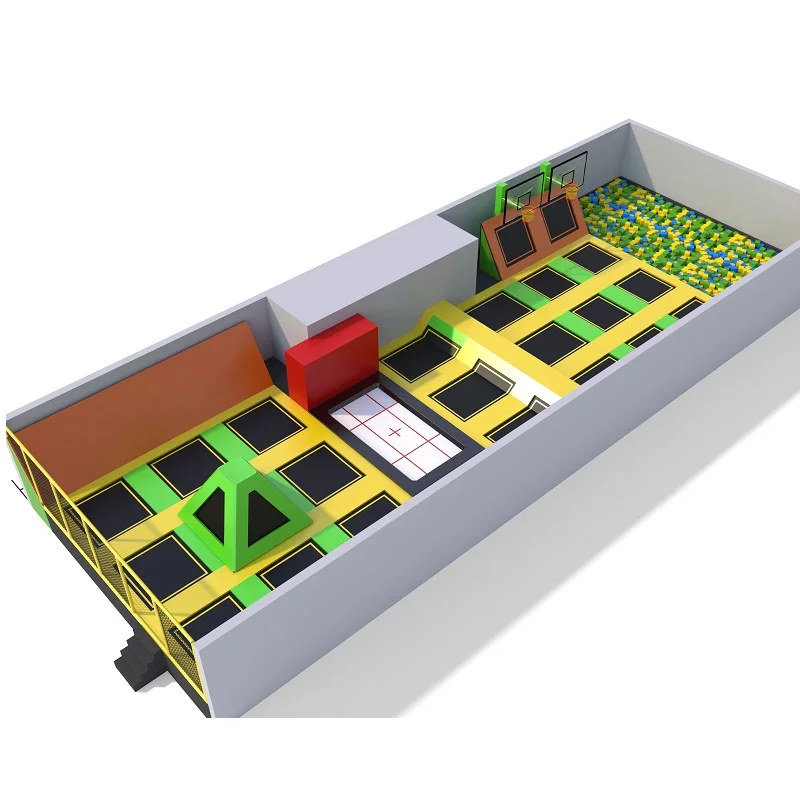 Large Luxury Indoor Trampoline With Basketball,Ball Pool,Foam Pit ...
