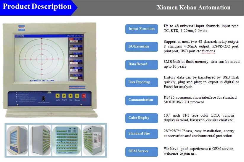 Customizable Digital Color LCD Data Logger Recorder Temperature Alarm ...