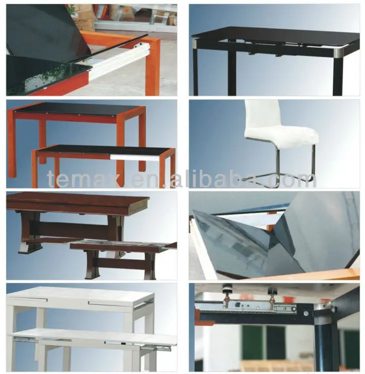 Temax Invisible Edge Desk Rail Extendable Lift up Table Slides ...