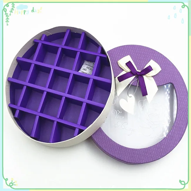 Custom Circular Chocolate Macaron Gift Boxes - Elegant & Durable