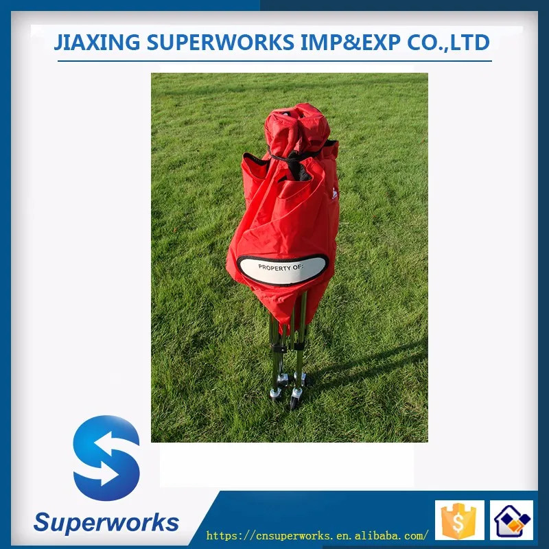 Steel Frame 4 Wheels Foldable Ball Cart Basketball Football Soccer Ball ...