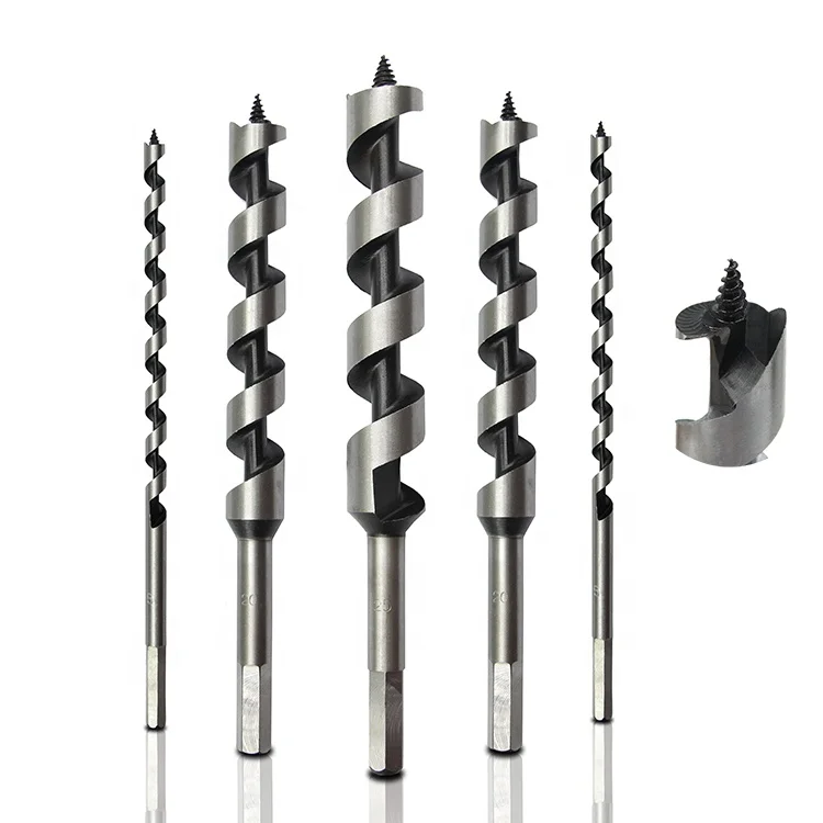 SUBORUI High Carbon Steel Hex Shank Wood Auger Drill Bits