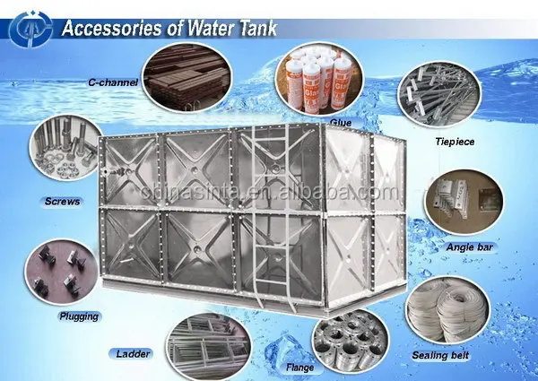 200M3 HDG Panel Water Tank Hot Dipped Galvanized Bolted Water Storage ...