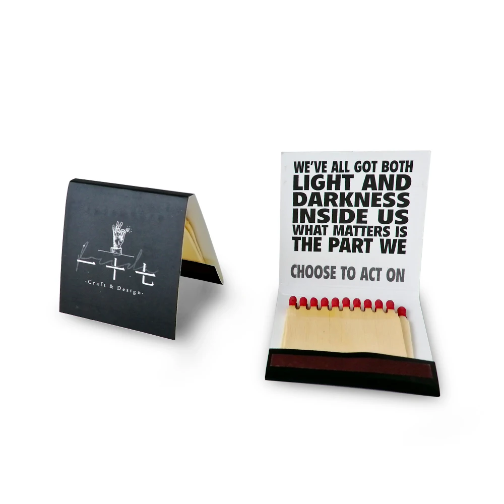2inch 10pcs 2 Lines Matchsticks Design Match Box Custom Paper Matchbook ...
