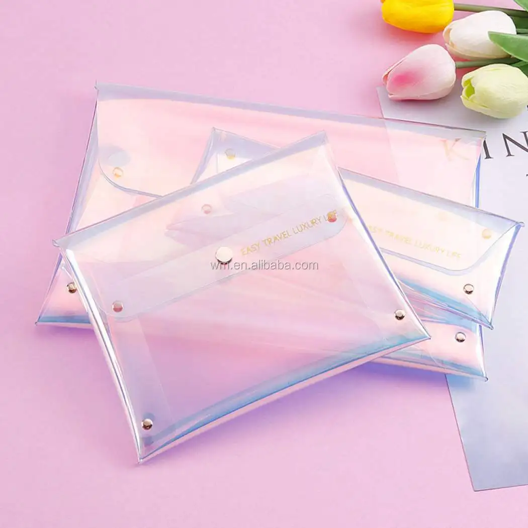 Transparent PVC Makeup Bags - Customizable & Fashionable