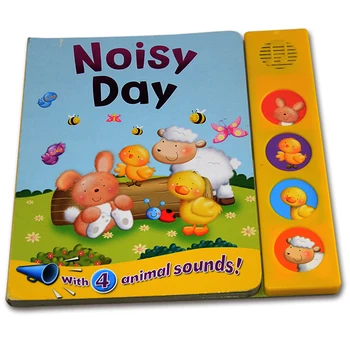 Custom Cardboard Book Printing Children Push Button Sound Books - Buy ...