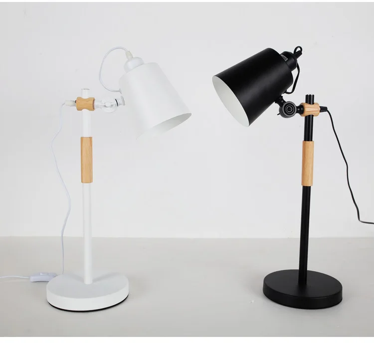 Modern Nordic Lamp Metal Table Lighting for Home Decor Reading with E27 ...