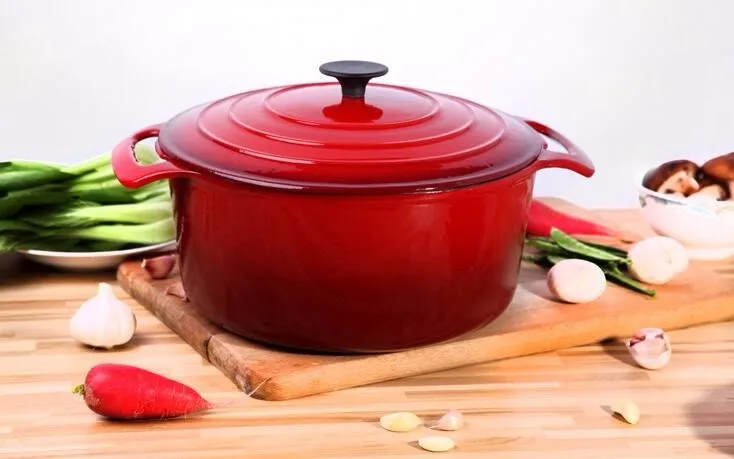 Colorful Cast Iron Cooking Pots Sets Cookware Casserole With Good ...