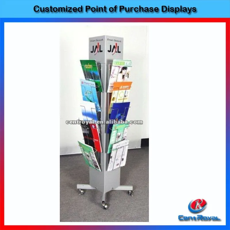 Custom Rack Library Book Display Stand Supermarket Display Rack Stand ...