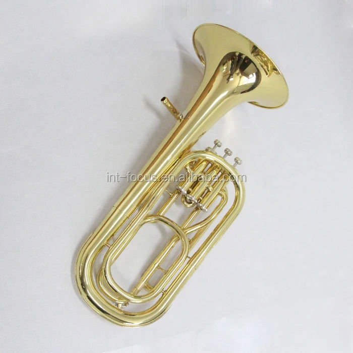Gold Lacquered Baritone Horn - Professional Brass Instrument