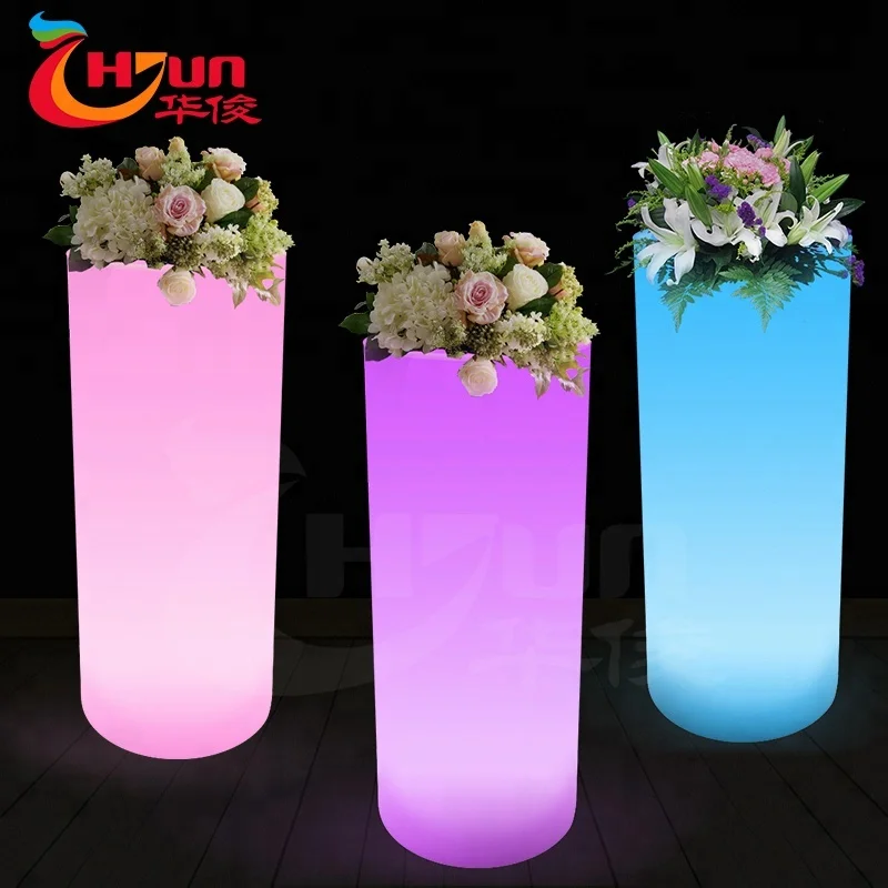 Rechargeable Garden 16 Color Changing Led Flower Pot,Led Planter Pots ...