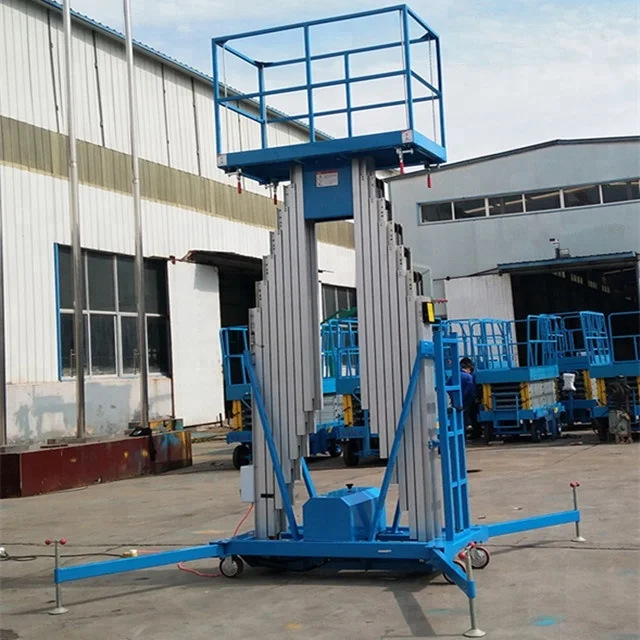 Hydraulic Power Double Ladder Aluminum Lift - 300kg Capacity