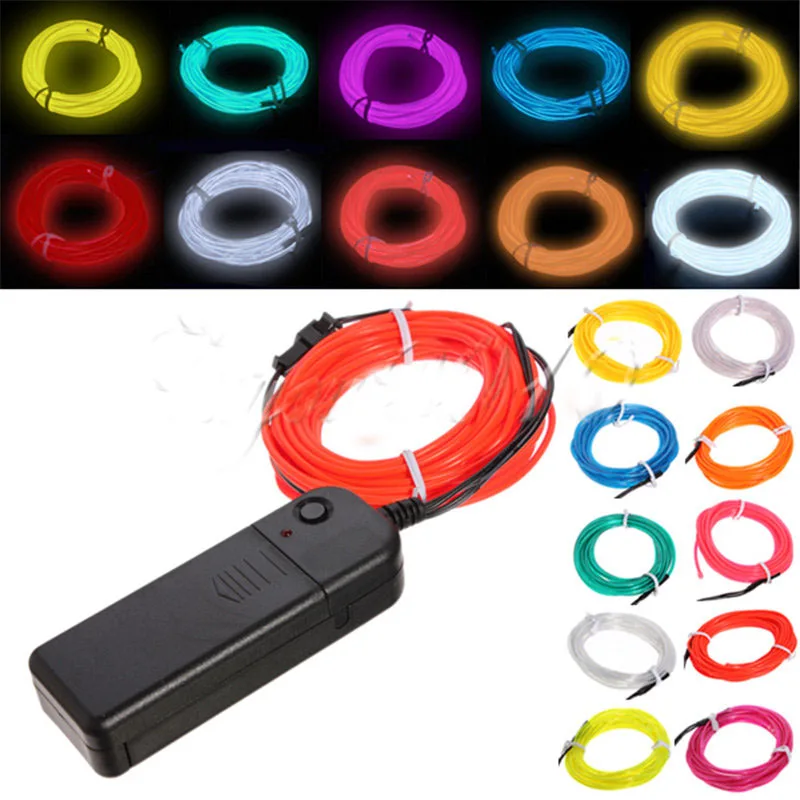 High Bright Multi Colors Light Up Cold Light Electroluminescent El Wire ...