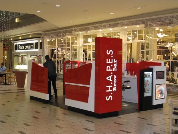 Modern Attractive Eyebrow Bar Decoration Brow Shape Shopping Mall Kiosk ...