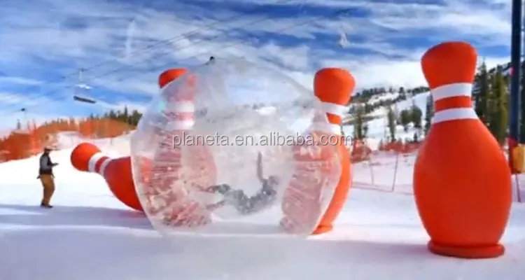 Outdoor Crazy Grounder Games Inflatable Human Bowling Pin Ball Set Up ...