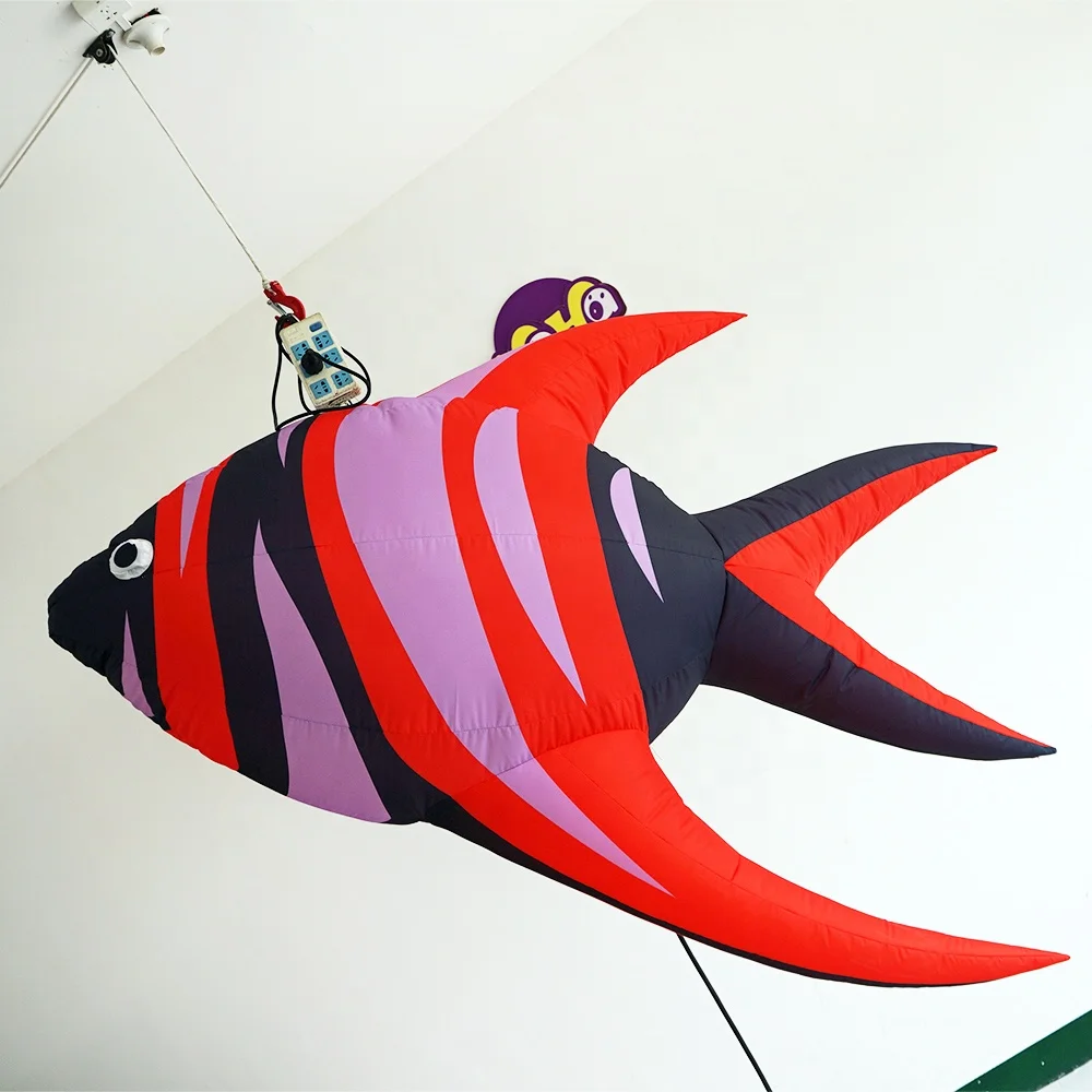 Club Party Decor Giant Inflatable Tropical Fish Hanging Inflatable ...