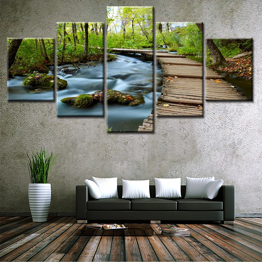 Wholesale 5 Panel Frame Canvas Art for Modern Home Decor