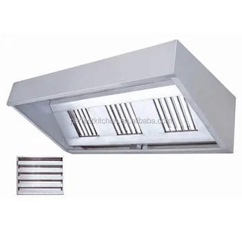Stainless Steel Commercial Kitchen Extractor Hood /restaurant Range ...