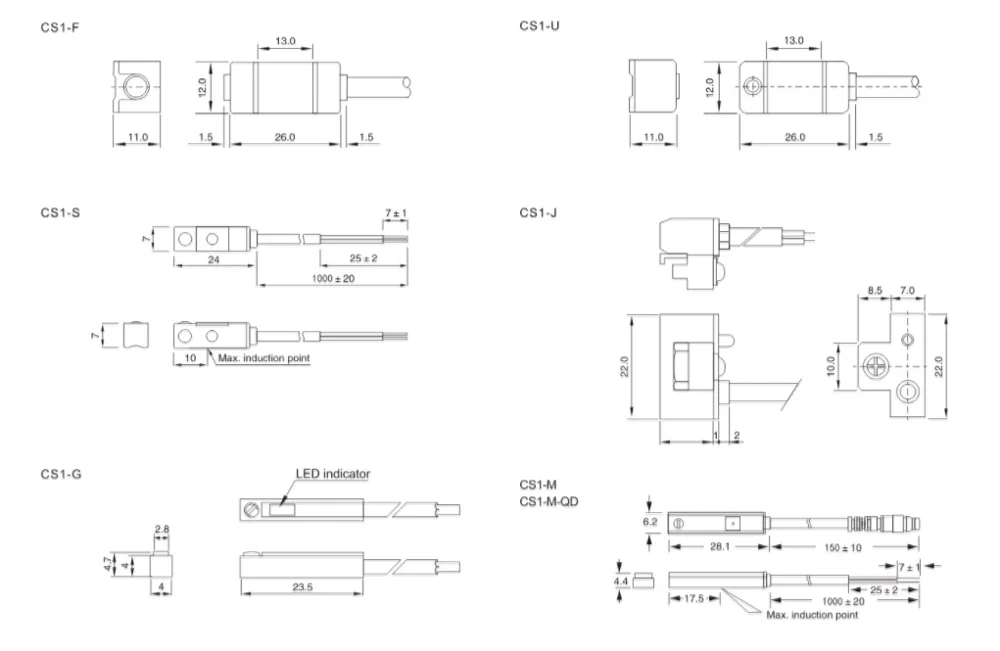 Sns (cs1 Series) Pneumatic Cylinder Magnetic Sensor Switch - Buy ...