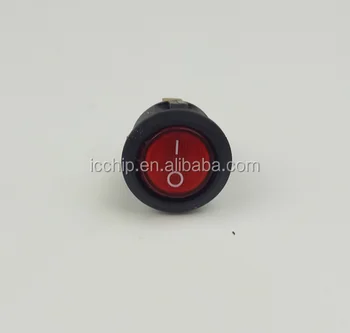 Round Boat Switch Xl601-105 Power Switch Rocker Switch Red With Light 3 ...
