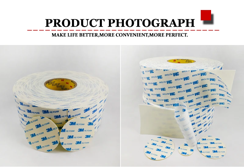 3M High Density PE Foam Tape - Reliable Double Sided Adhesive