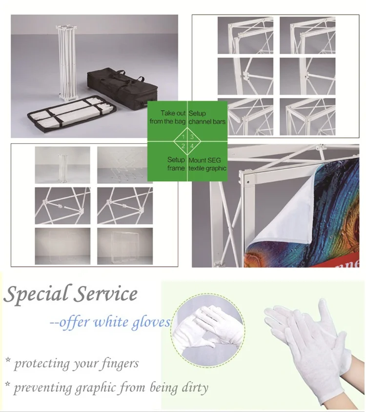 L Shape 4x4 Seg Modular Portable Exhibition Booth Trade Show Display ...