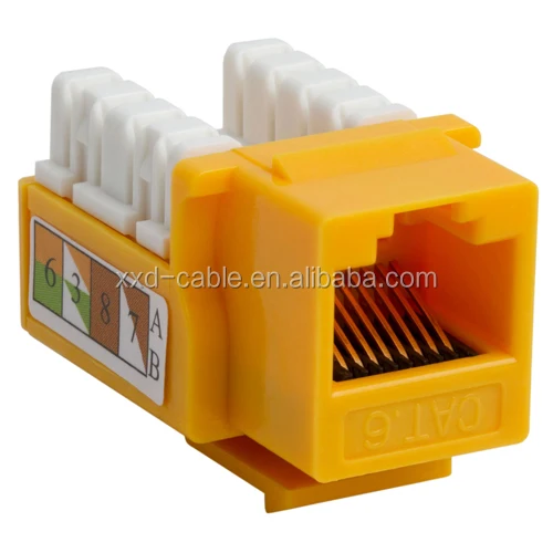 Xxd 110dc Rj45 Cat6梯形插孔180度utp连接带防尘盖 - Buy Rj45 Keystone Jack,Cat6 ...