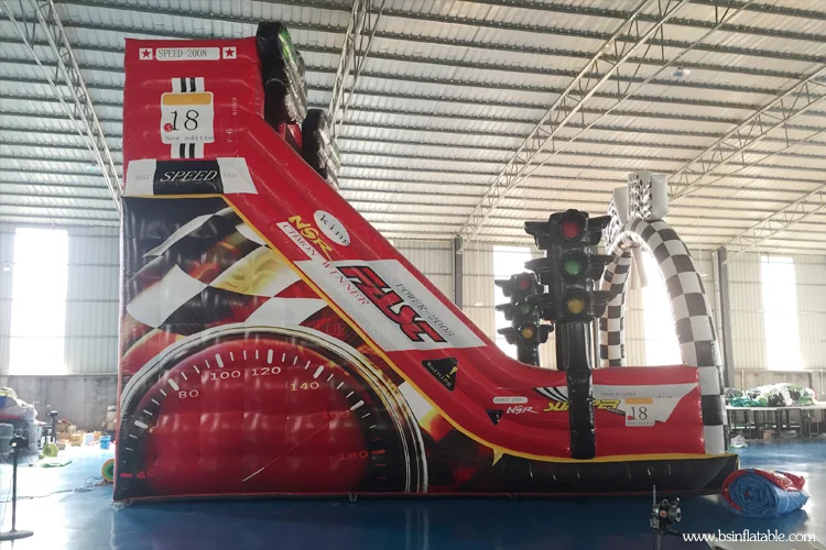 Super Racer Inflatable Car Racing Cheering Slide - 3 Years Warranty
