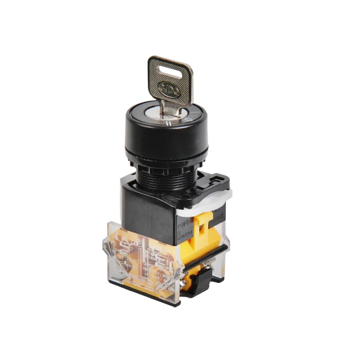 La38 Series 22mm 2 Position Key Push Button Switch On Off Button Switch ...