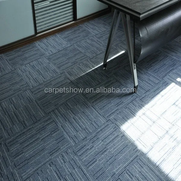 100% Polypropylene Pvc Modular Carpet Tiles Tufted Machine-made Plain ...