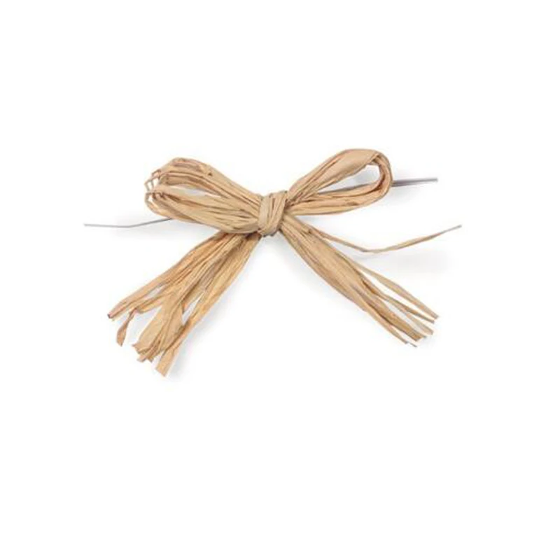 OKAY Customized Small Raffia Ribbon Bows for Decoration