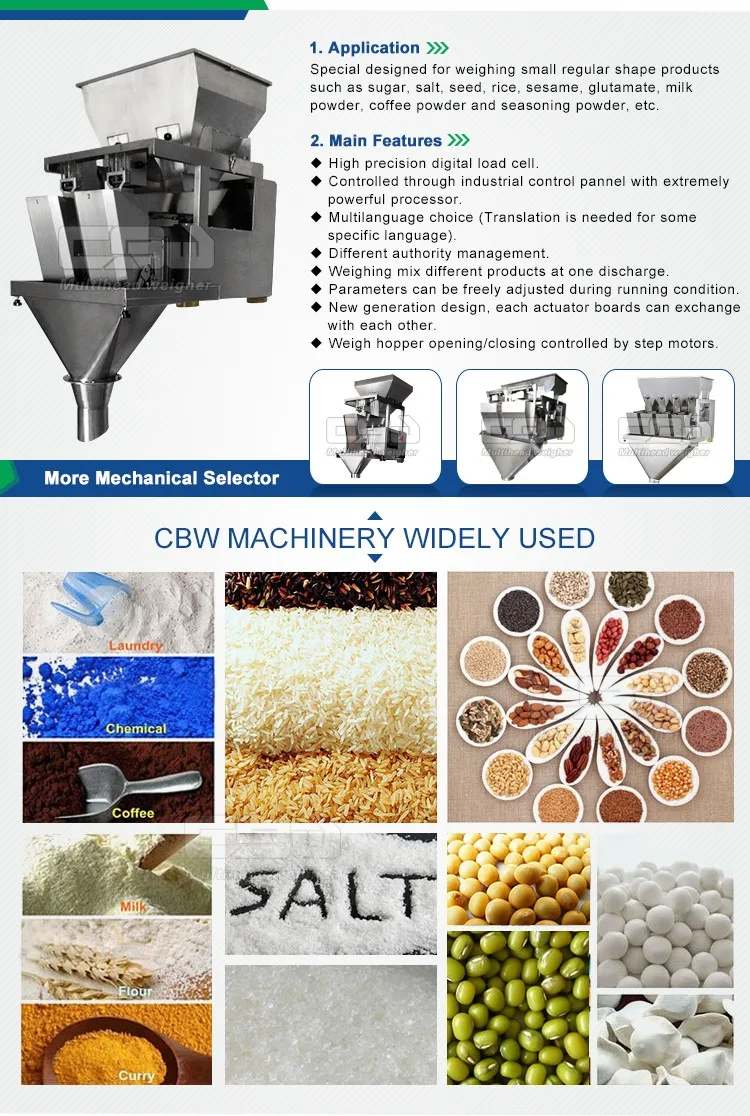 2 Heads Linear Weigher - Efficient Seed Grain Packing