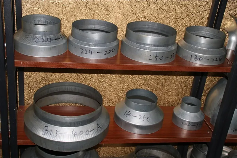 Pressed Male Circular Reducer with Rubber Gaskets for Spiro Duct