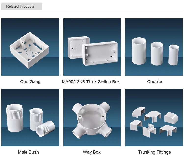 Electrical Plastic Fireproof Pvc Push Flush Wall Mounting Switch Box ...