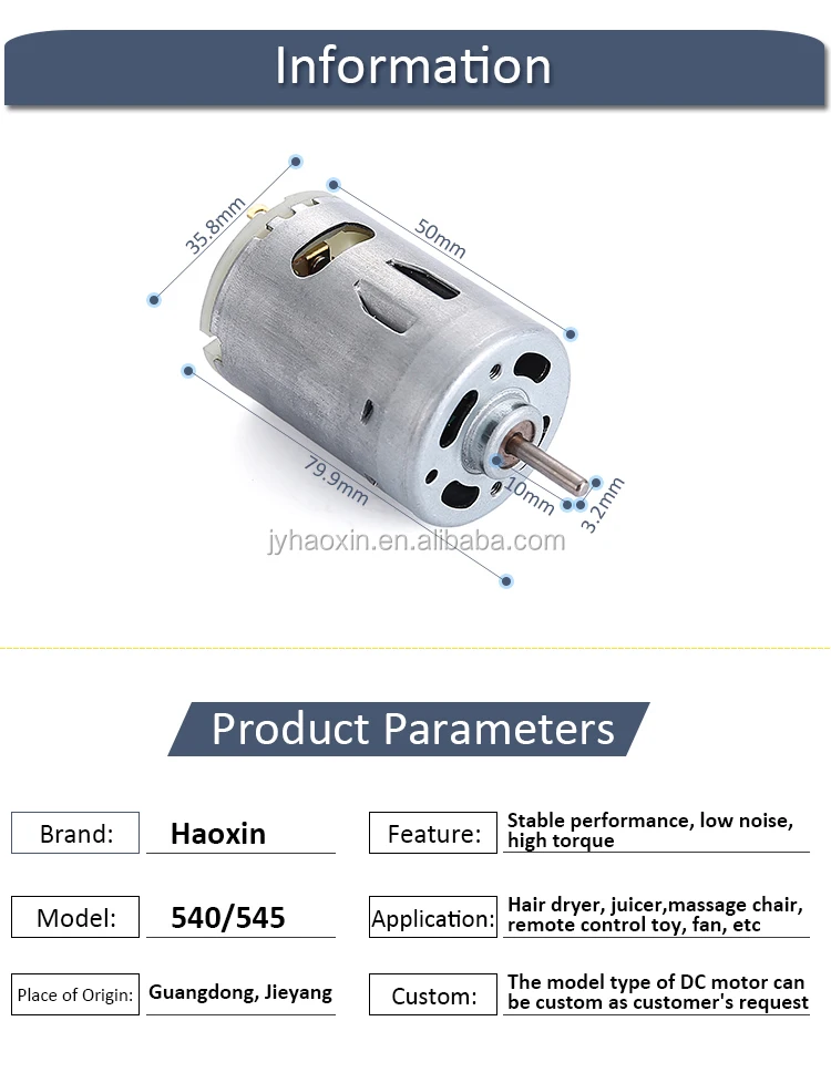R 540 36mm 6v 12v 24v Dc Motor High Torque Motors For Automatic Office ...